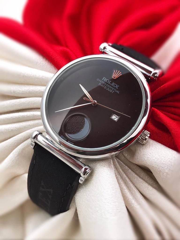 Rolex Daytona Half Moon Dial Swiss Leather Men’s Watch For Man Black C ...