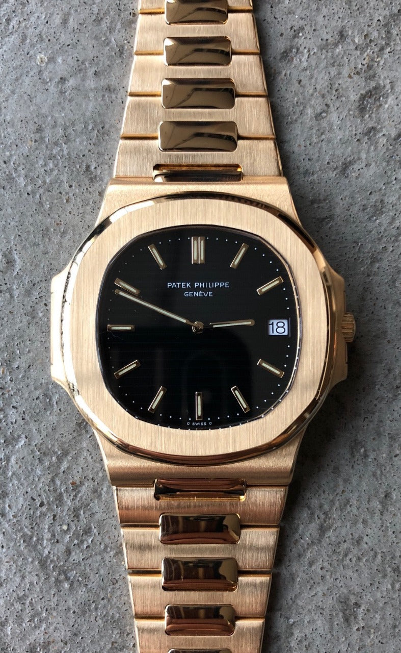 Patek Philippe Nautilus Mad Watch Qurtz Movement Rose Gold Gold Dated ...